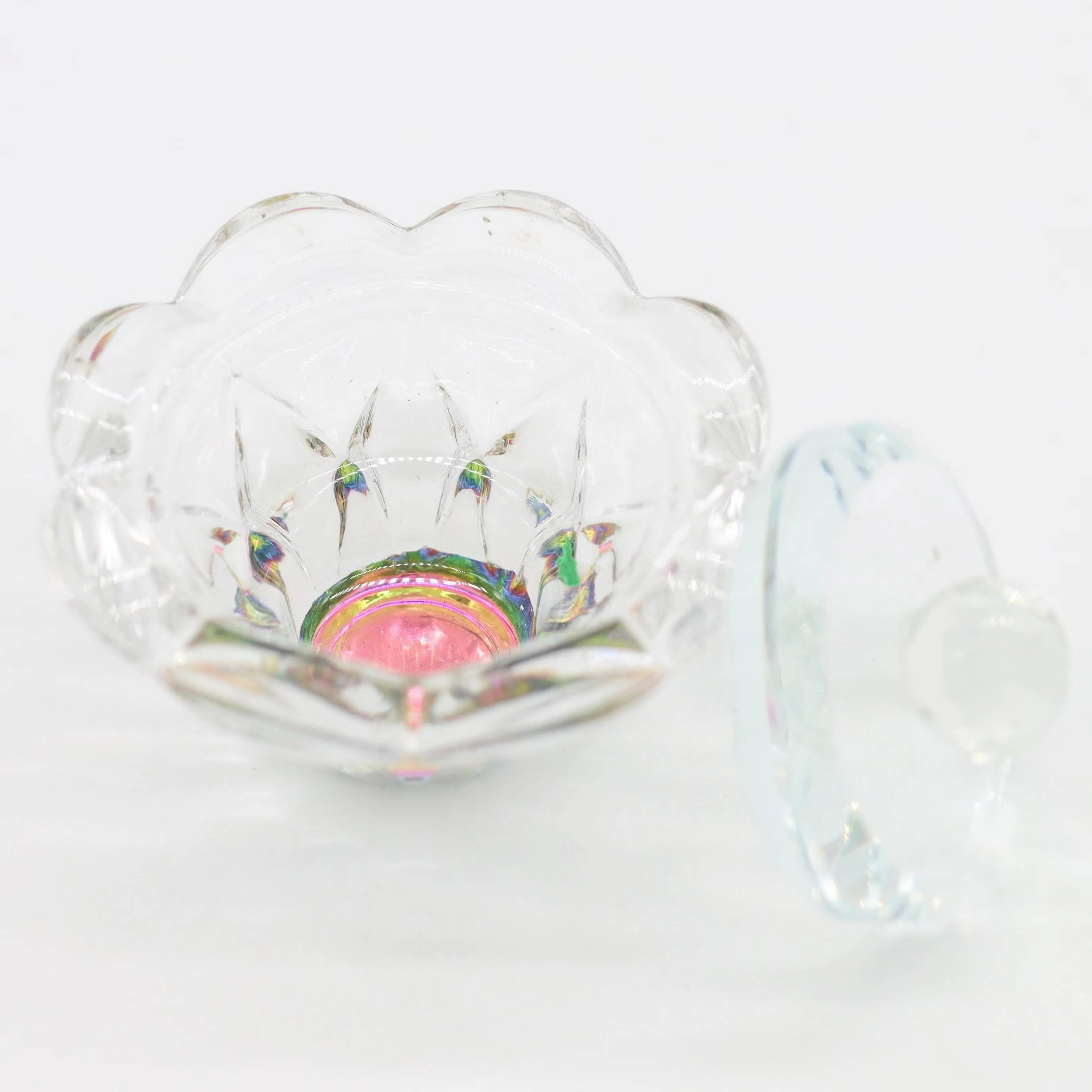 Vasito Cristal Con Tapa Para Porcelana Acrílico De Uñas Colorín Mediana ...