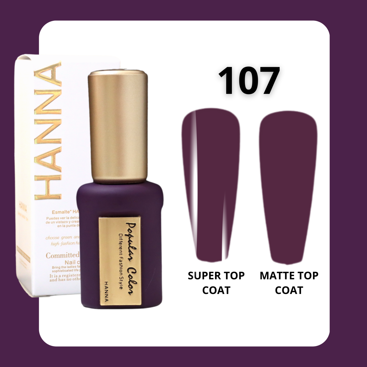 Esmalte Semipermanente Hanna 15ml #107 - Hanna Cosmética