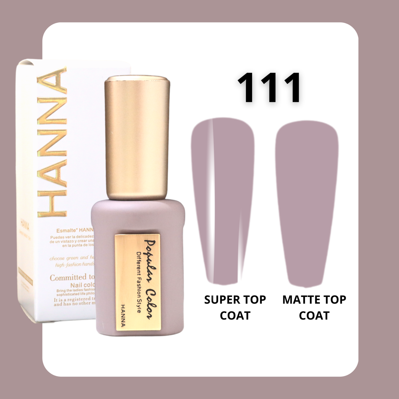 Esmalte Semipermanente Hanna 15ml #111 - Hanna Cosmética